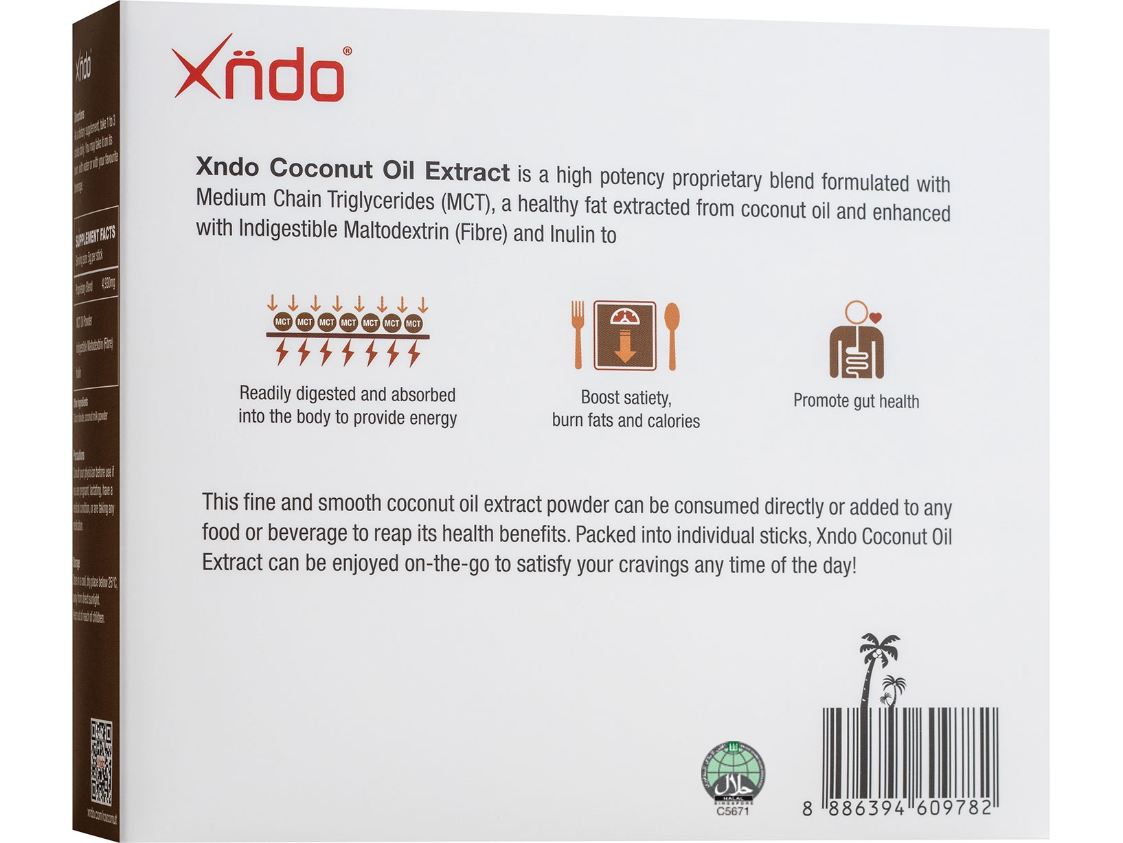 Xndo XCARB 椰子油精华粉30包 | 瘦身纤体 | ESDlife健康網購