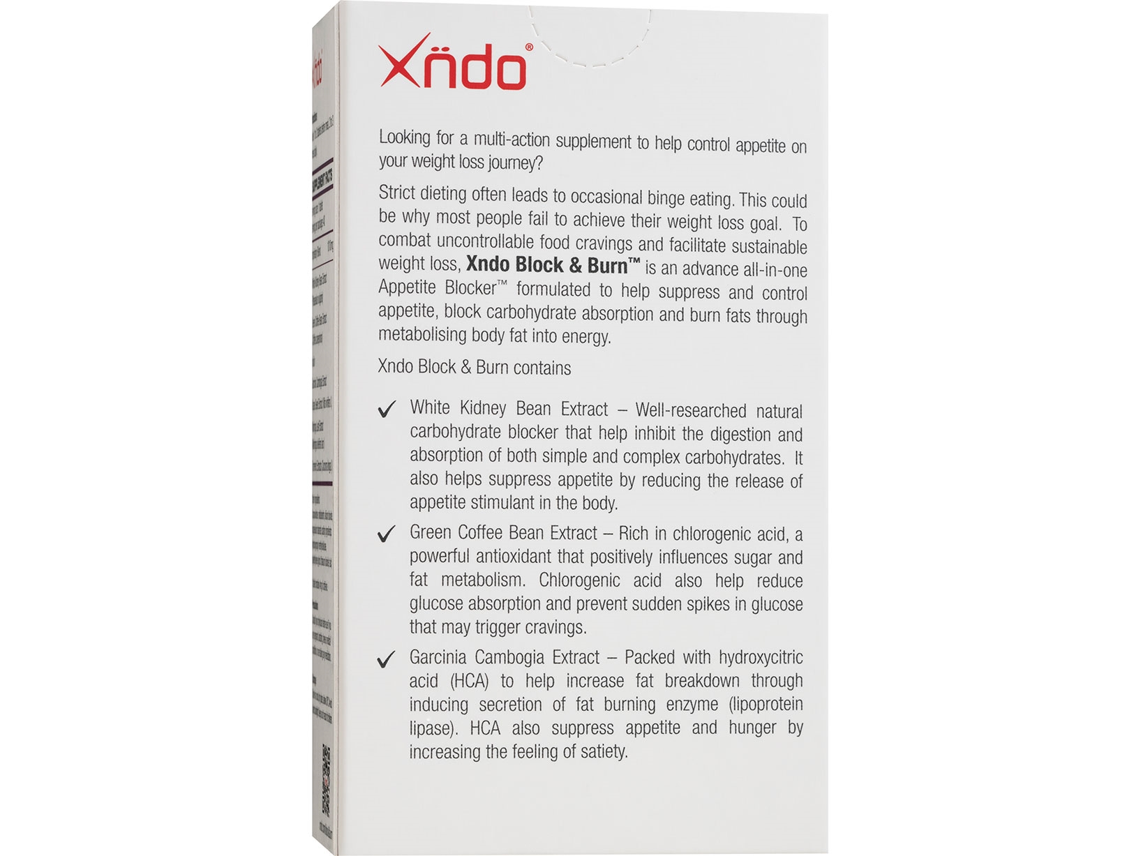 XNDO BLOCK & BURN 40 TABLETS | Slimming & Fitness | ESDlife健康網購