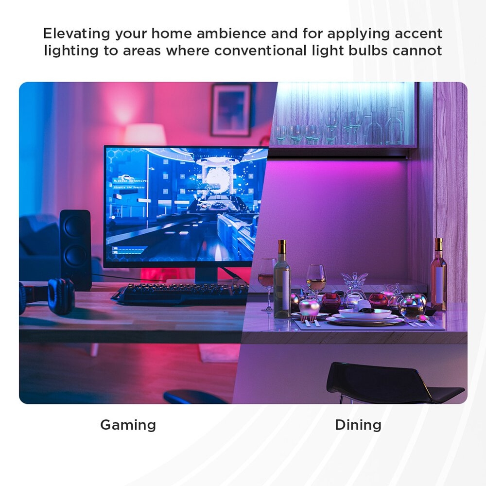 Qivation TiO2 Smart LED Light Strip (Full Colour 1M Extension ...