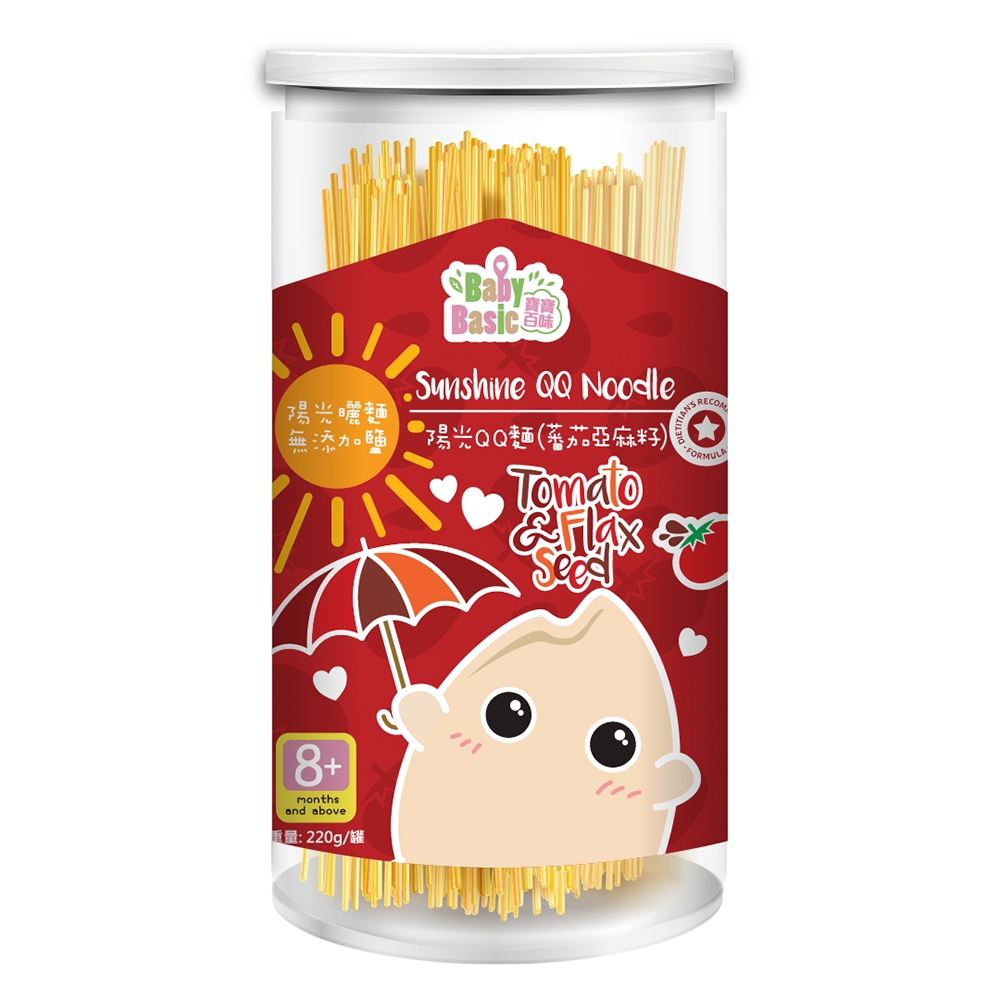 Baby Basic Sunshine QQ Noodle (Tomato & Flax seed) 220g | Baby and Children Development ...