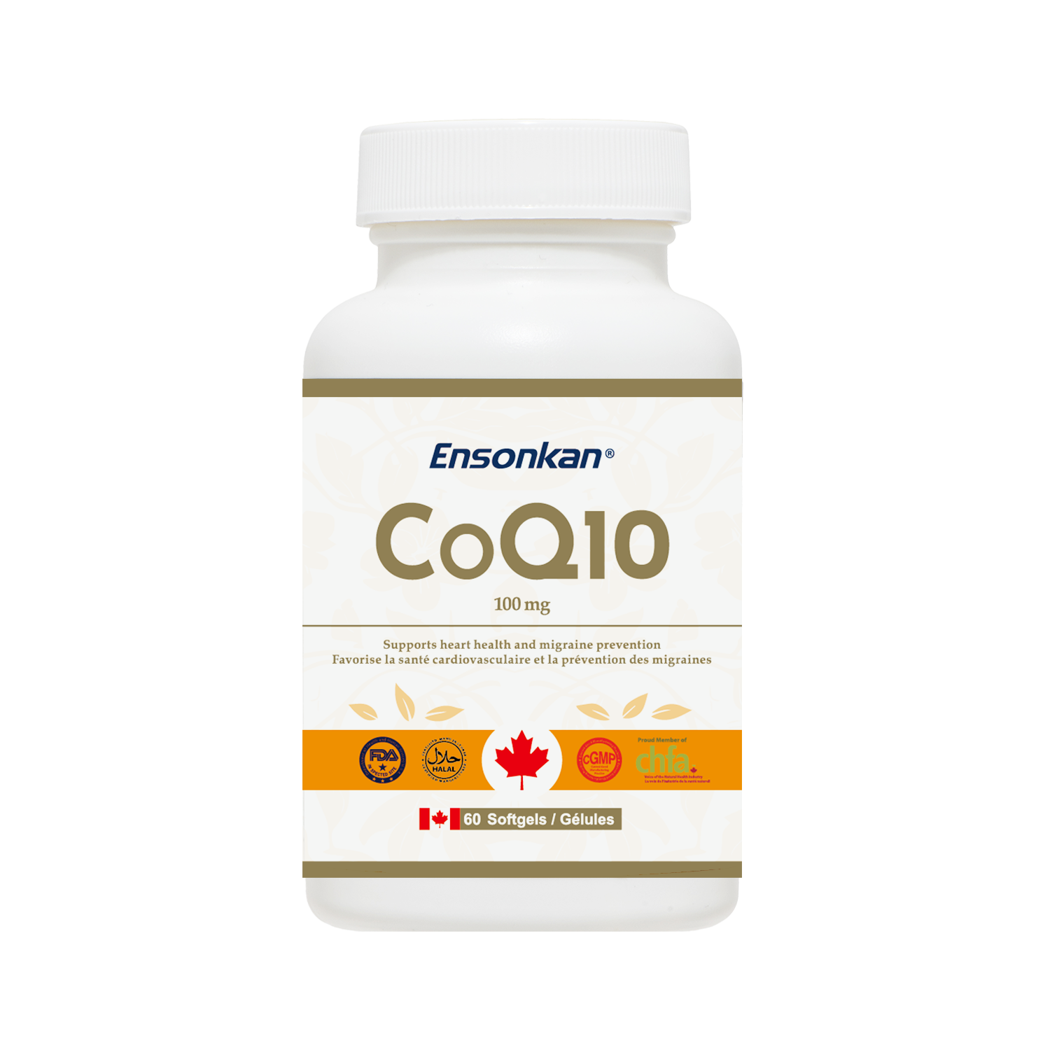 Ensonkan Co-Q10- 60 Softgels-安迅康輔酶Q10-60粒 | Supplement | ESDlife健康網購